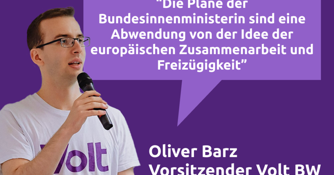 Europäische Zusammenarbeit statt Grenzkontrollen – Volt Deutschland