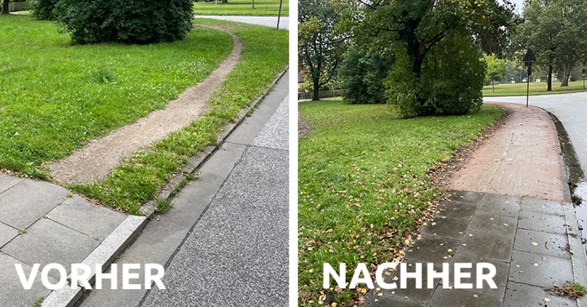 Langenhorn - Dieser Gehweg führte bisher ins Nichts – Volt Deutschland